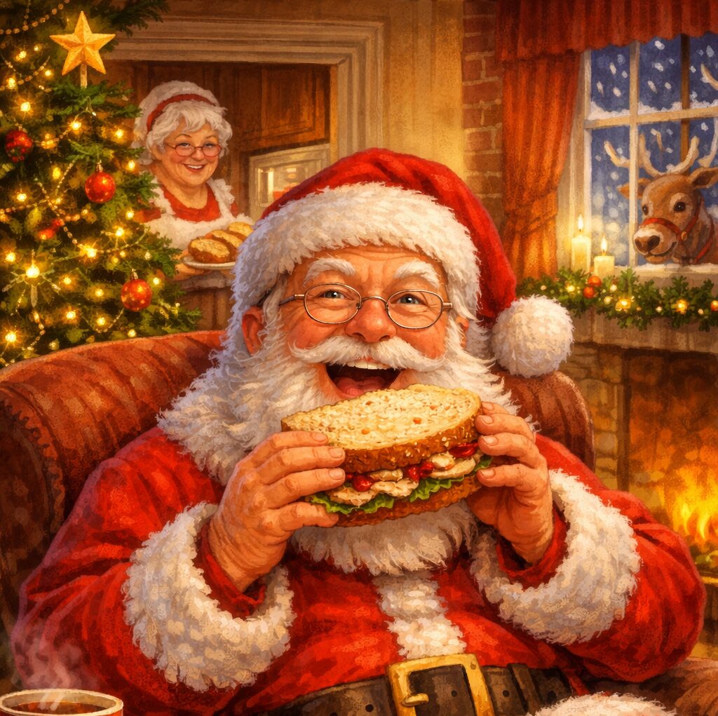 Santa’s Sandwich and the Gluten Free Bread - Glutafin